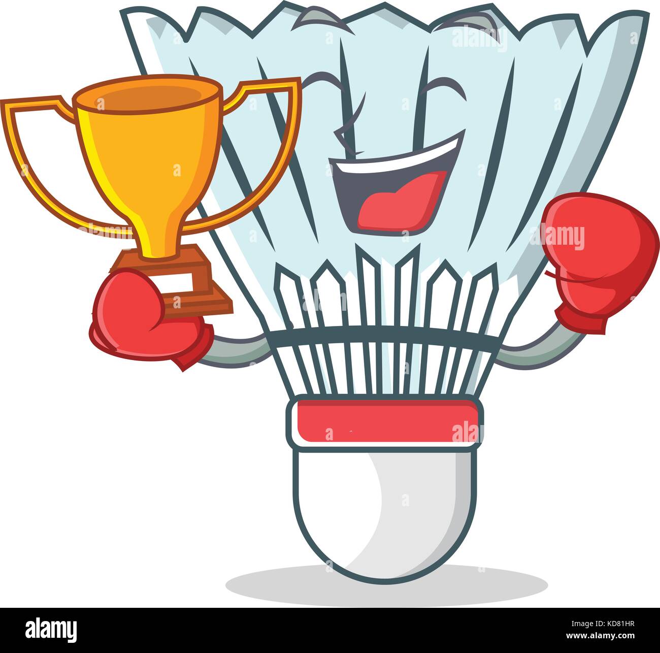 Boxing shuttlecock character cartoon vector Stock Vector Image & Art ...