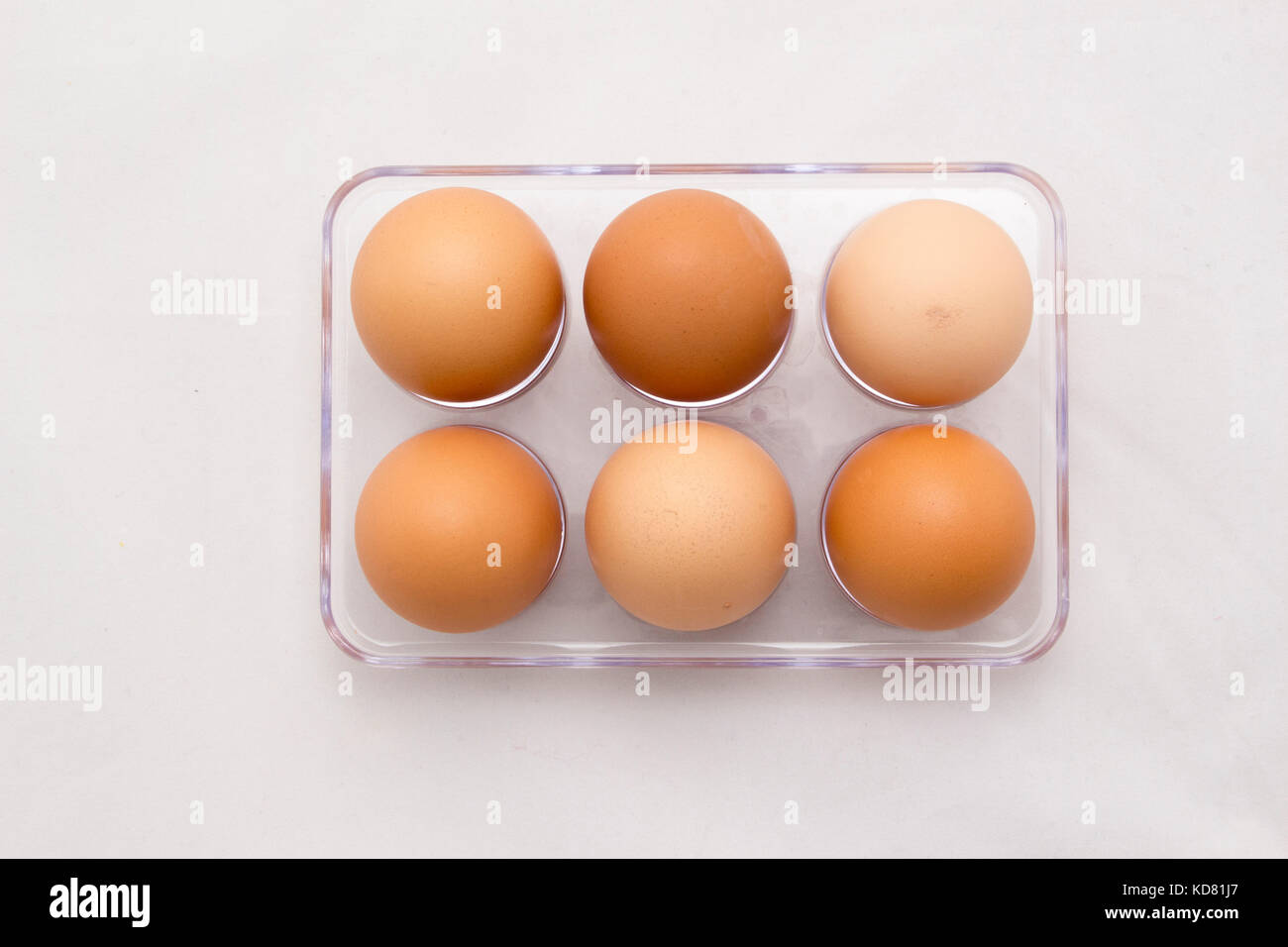 Egg Tray, Six Eggs, Full Number Counter, Isolated on White Background ...