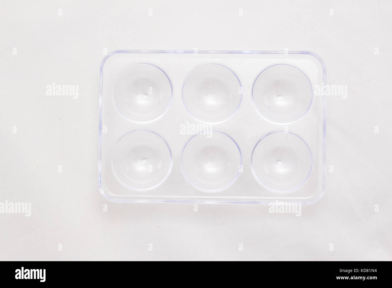 Empty Egg Tray, Zero Eggs, Six Eggs Minus Six, Isolated on White ...