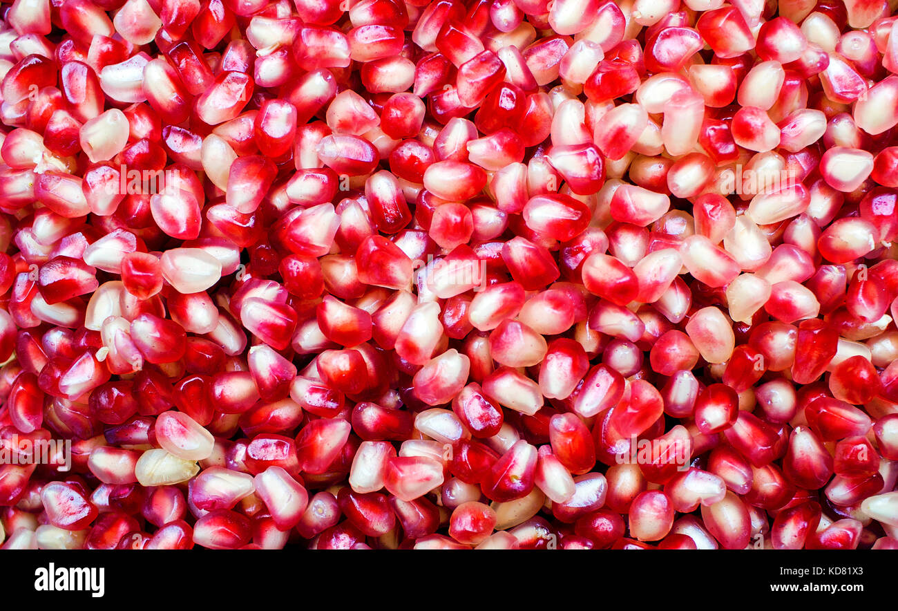 Pomegranate Seeds From Top View, Pomegranate Texture Stock Photo - Alamy