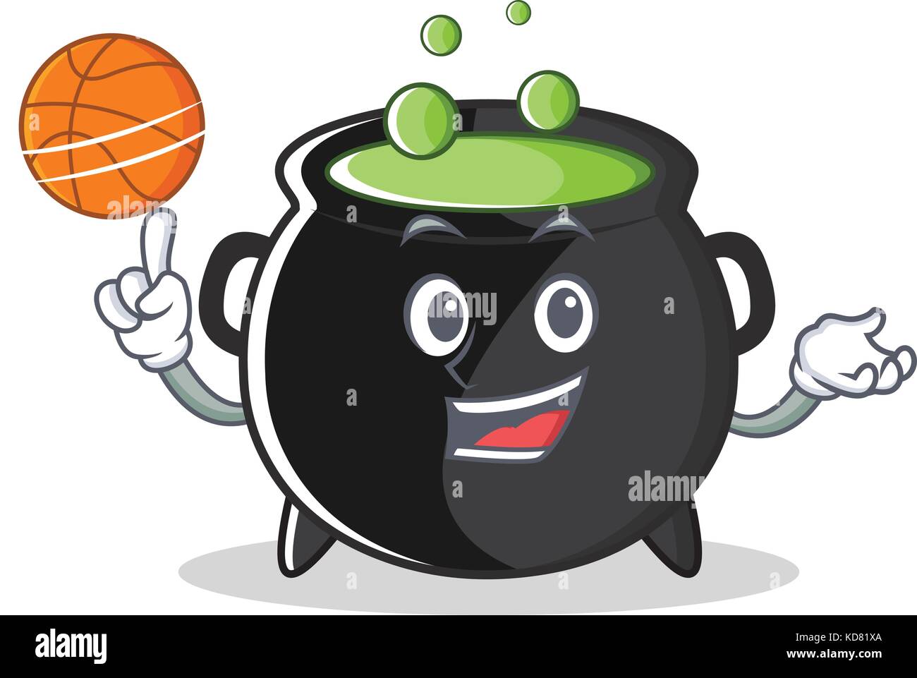 With basketball magic cauldron character cartoon Stock Vector Image ...