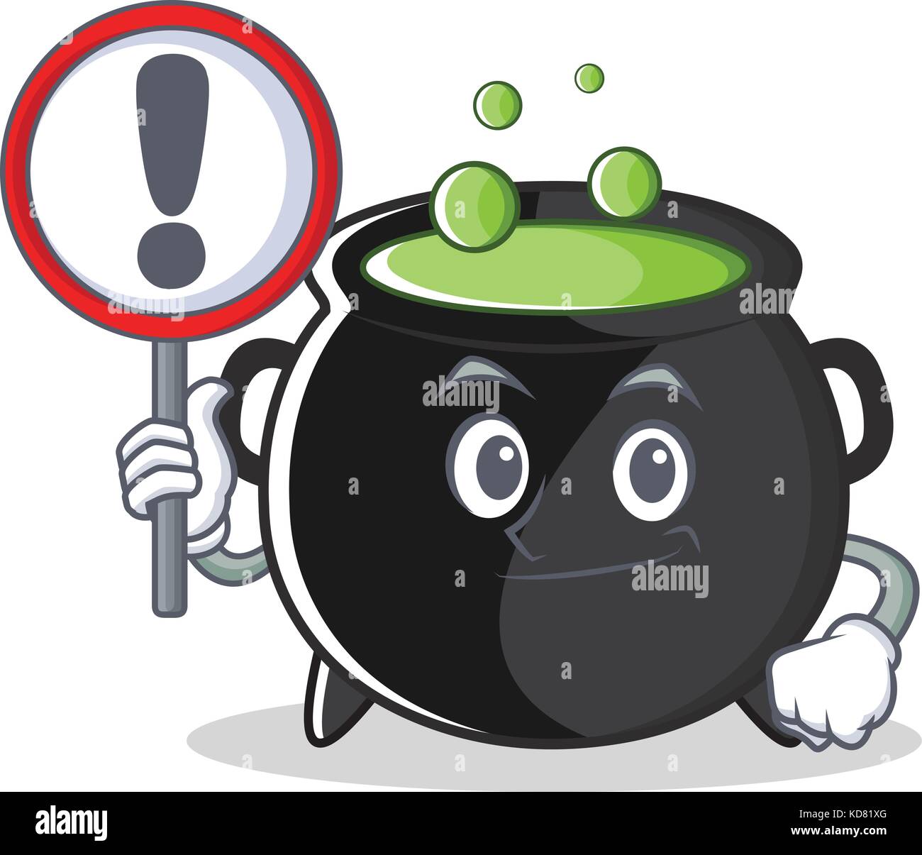 With sign magic cauldron character cartoon Stock Vector Image & Art - Alamy