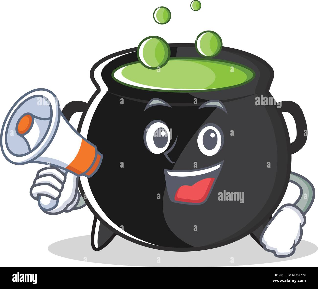 With megaphone magic cauldron character cartoon Stock Vector Image ...