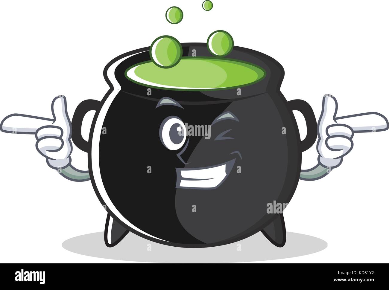 Wink magic cauldron character cartoon Stock Vector Image & Art - Alamy