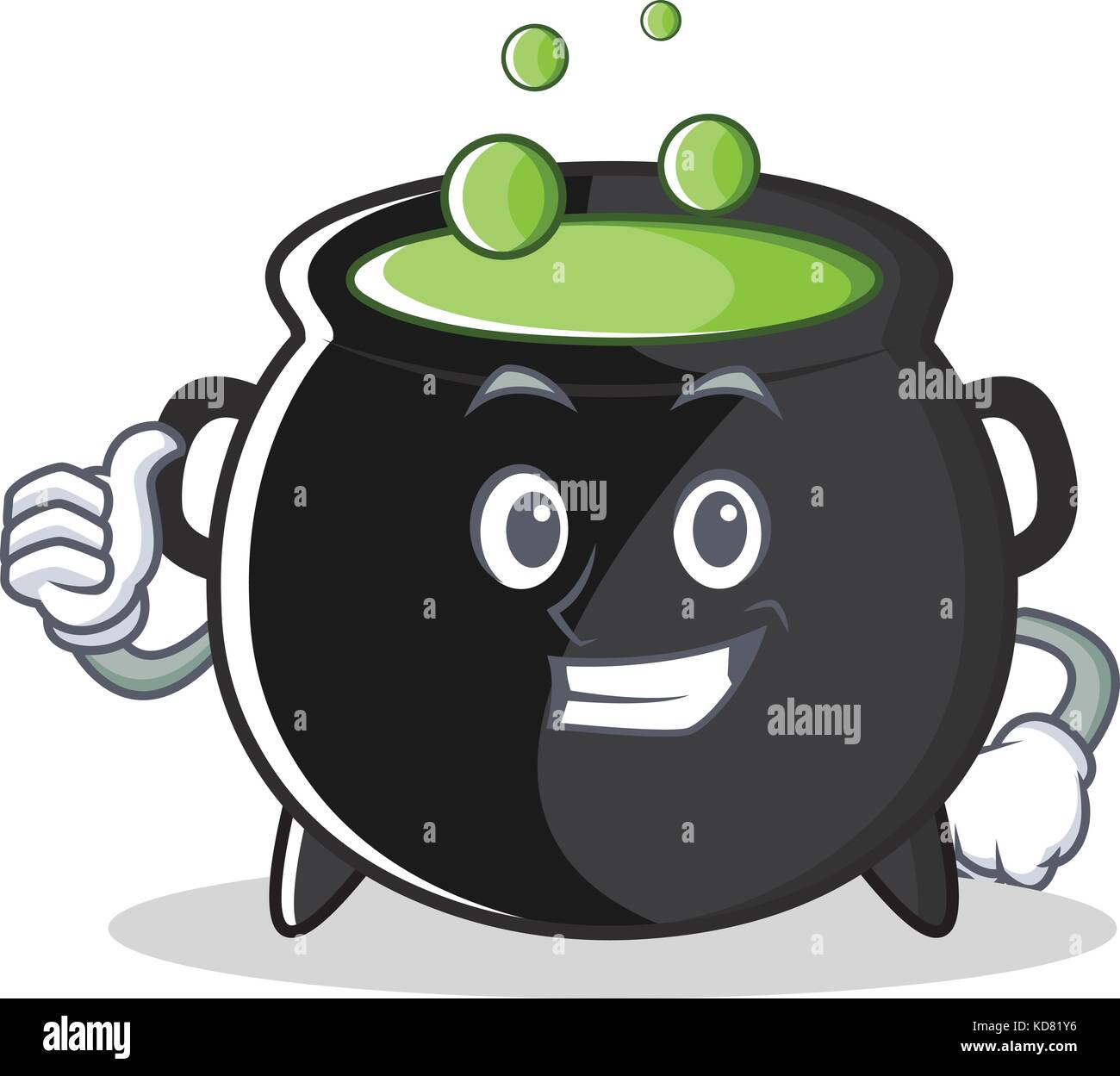 Thumbs up magic cauldron character cartoon Stock Vector Image & Art - Alamy