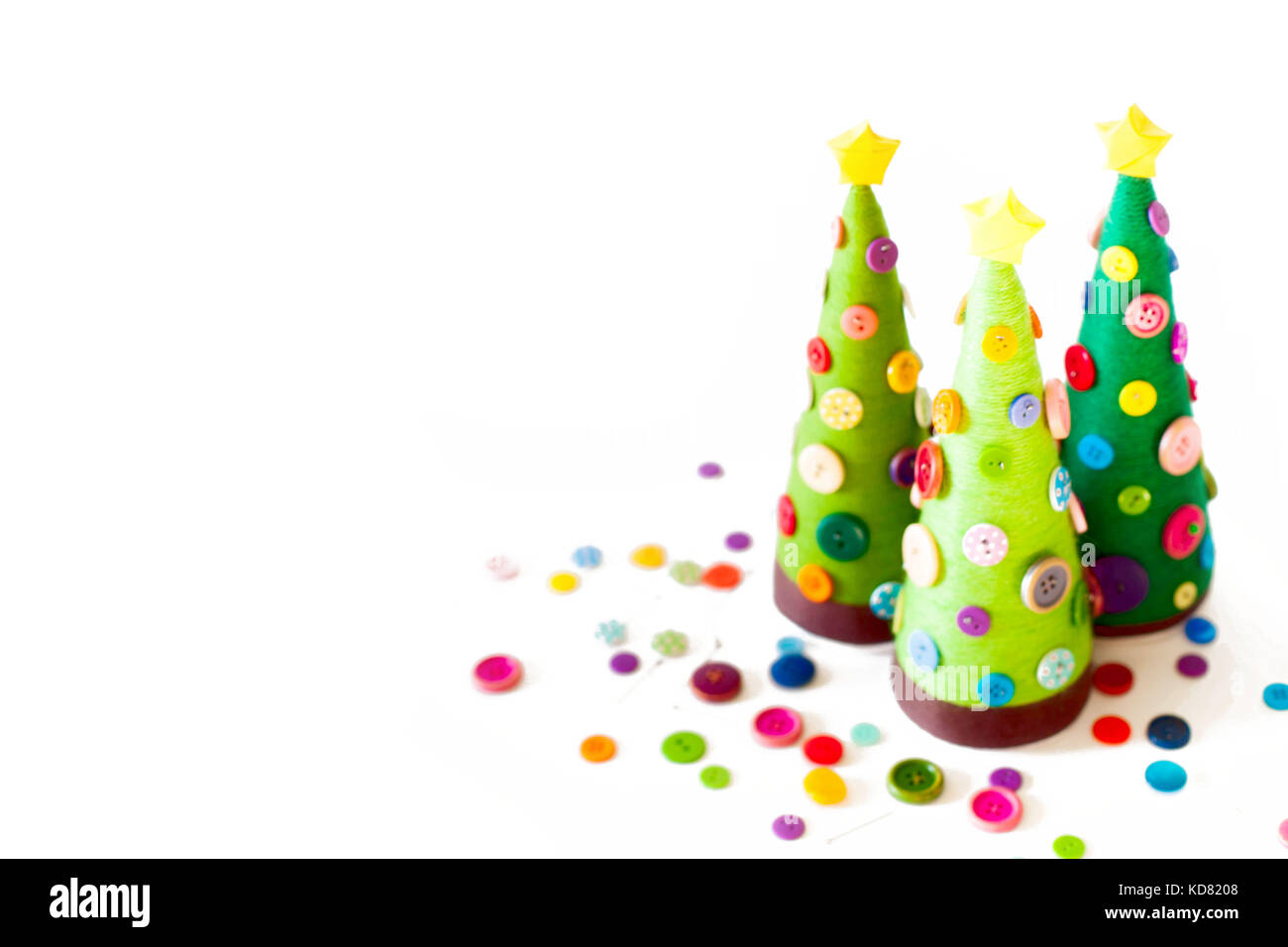 A handmade Alternative Christmas tree. White background Stock Photo - Alamy