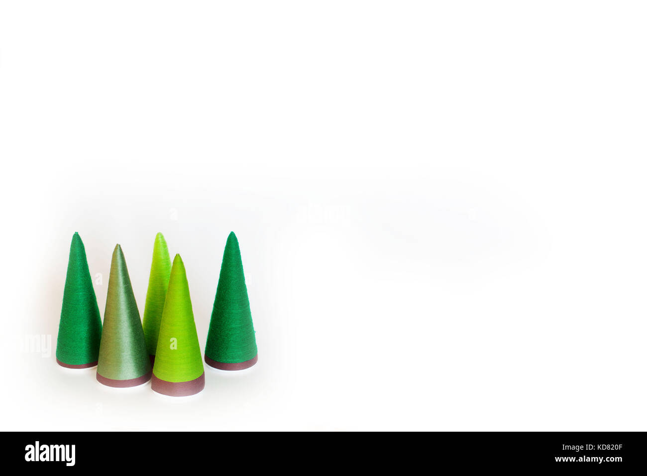 A handmade Alternative Christmas tree. White background Stock Photo - Alamy