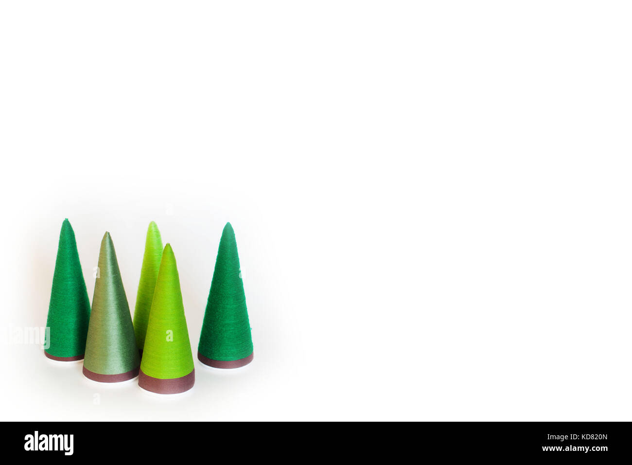 A handmade Alternative Christmas tree. White background Stock Photo - Alamy