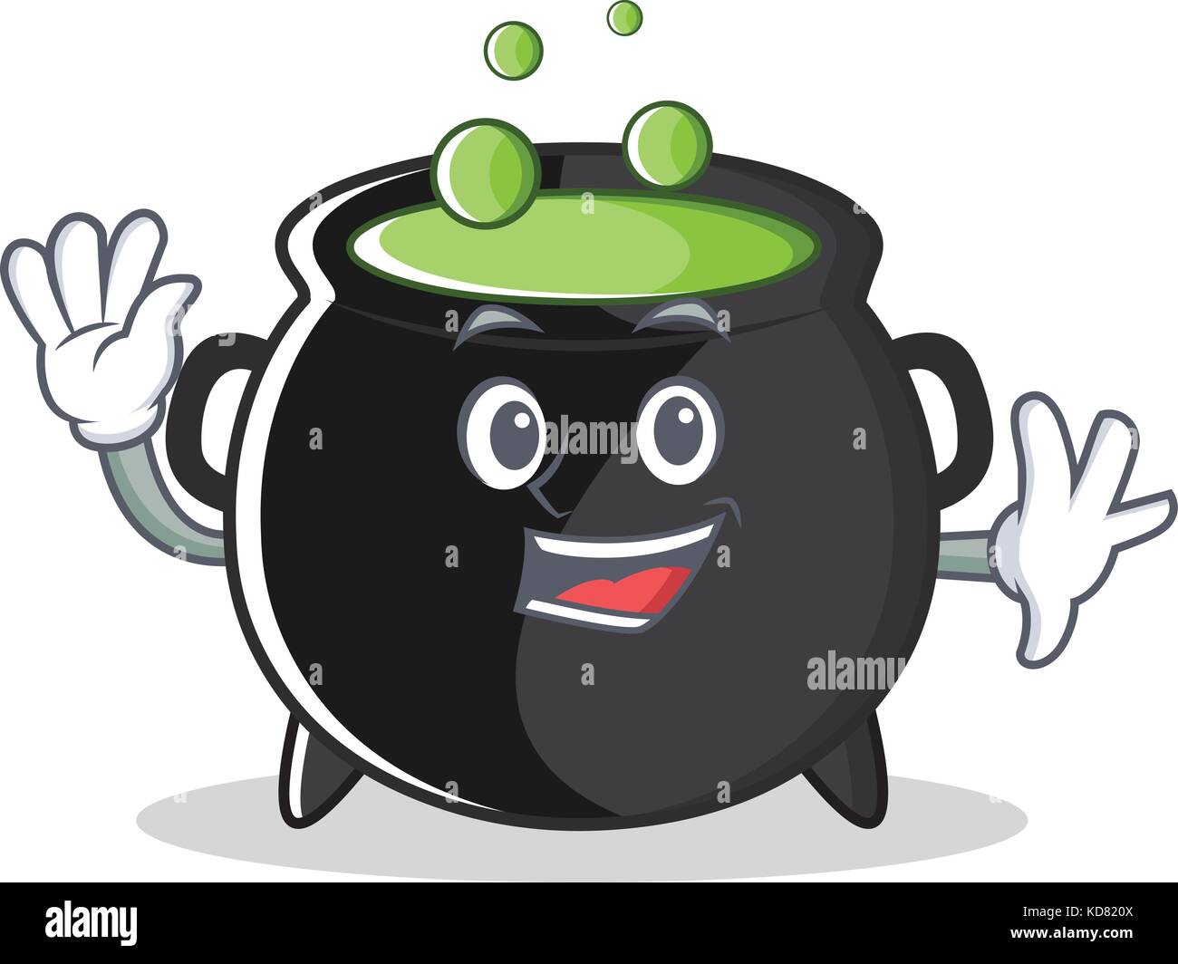 Waving magic cauldron character cartoon Stock Vector Image & Art - Alamy
