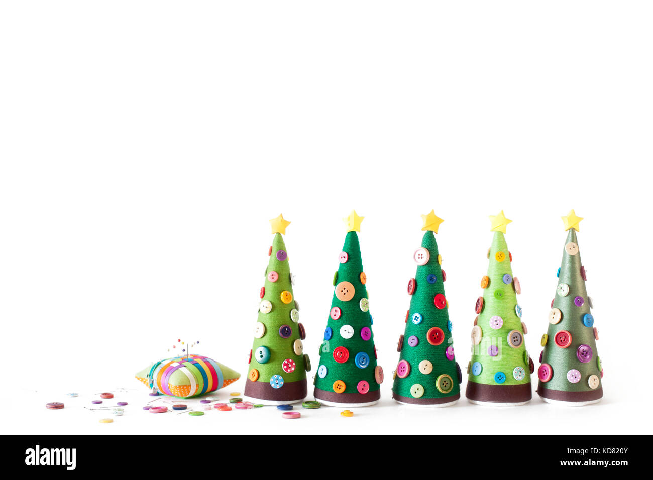 A handmade Alternative Christmas tree. White background Stock Photo - Alamy