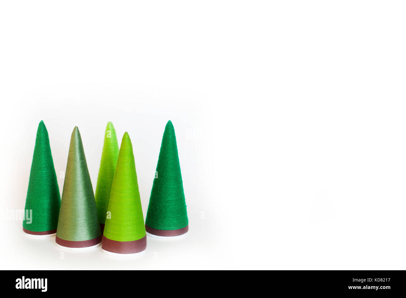 A handmade Alternative Christmas tree. White background Stock Photo - Alamy