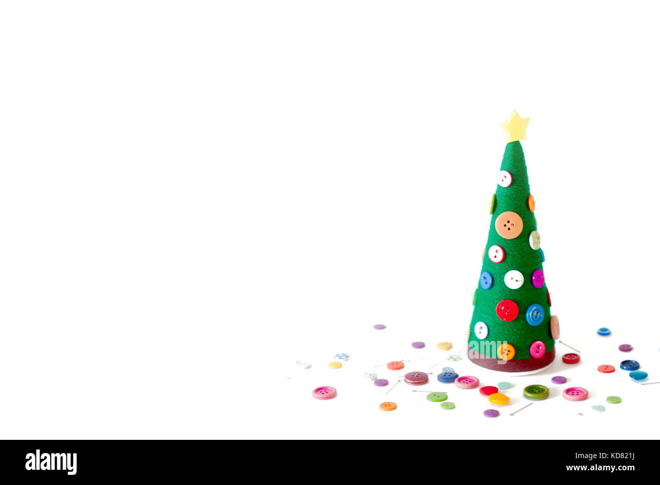 A handmade Alternative Christmas tree. White background Stock Photo - Alamy