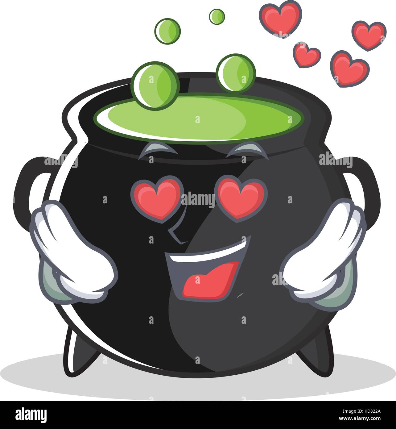 In love magic cauldron character cartoon Stock Vector Image & Art - Alamy
