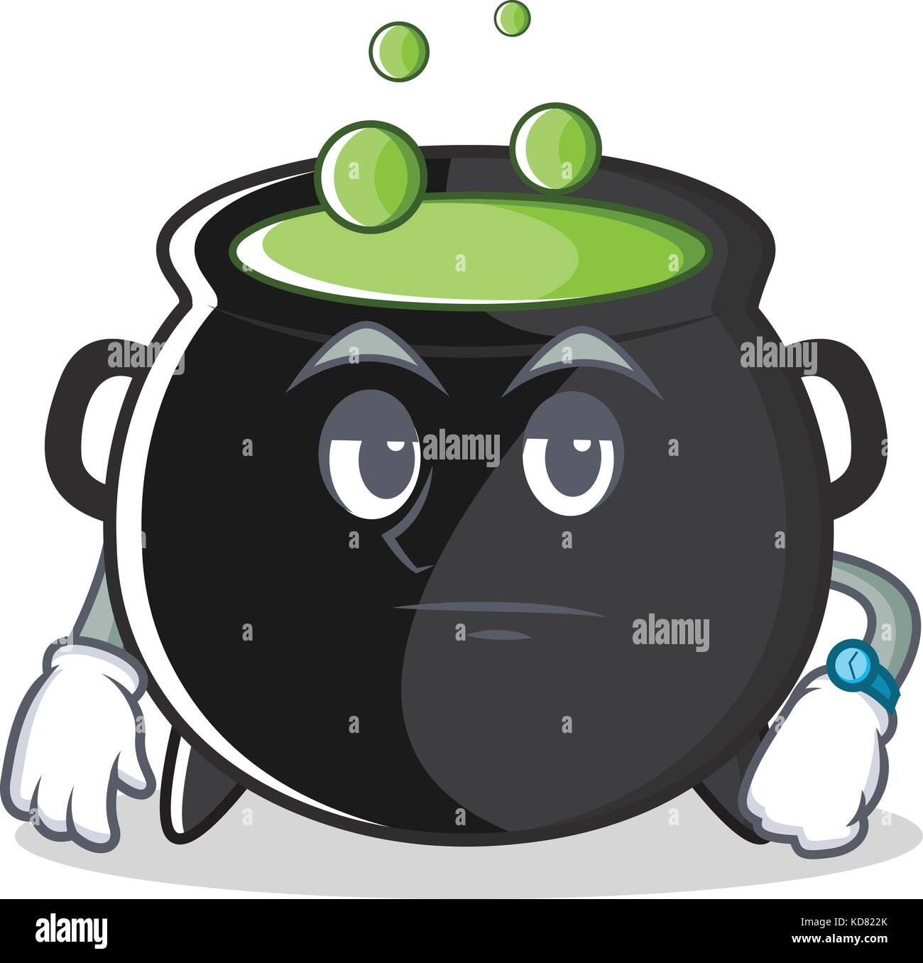 Waiting magic cauldron character cartoon Stock Vector Image & Art - Alamy