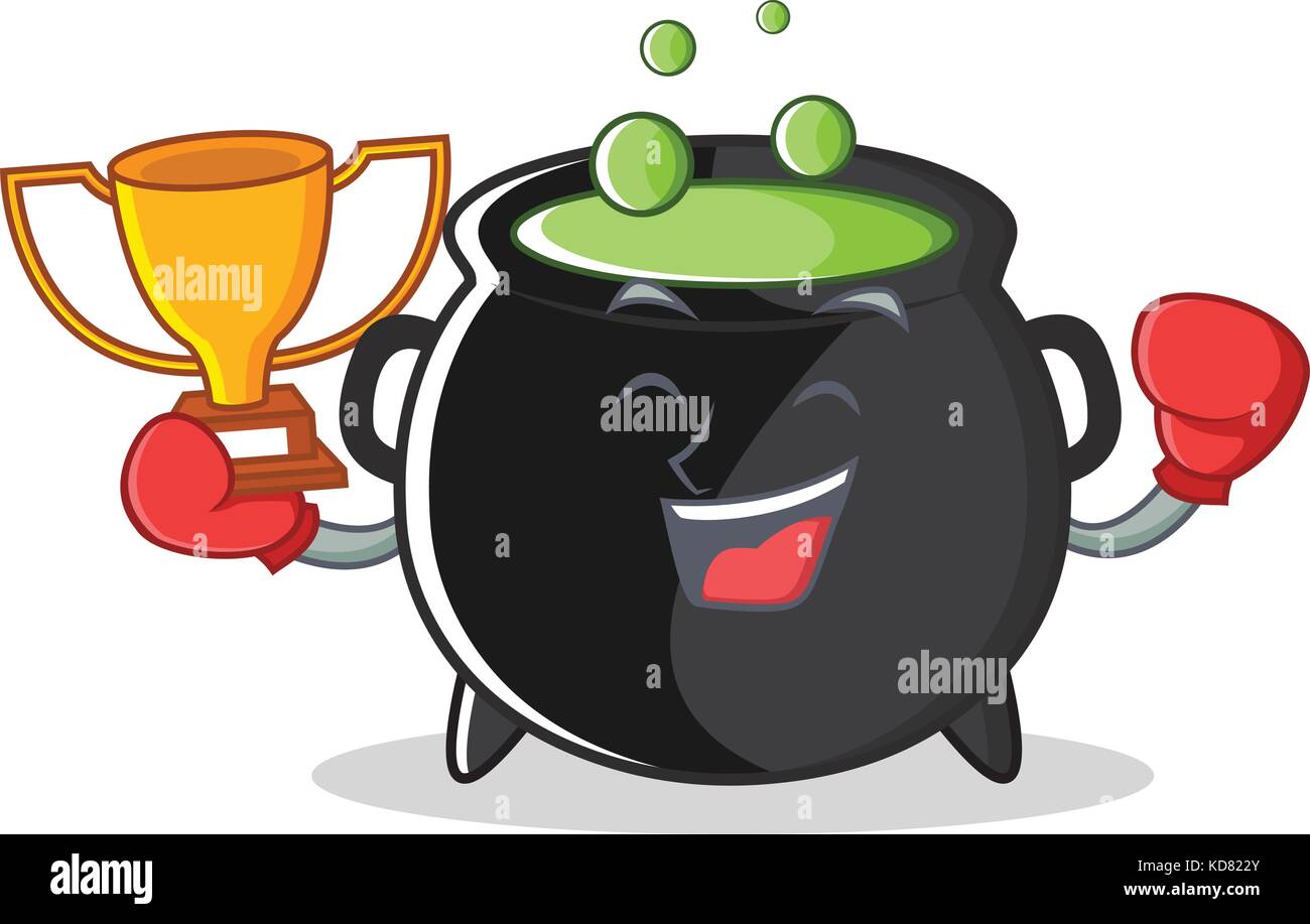 Boxing magic cauldron character cartoon Stock Vector Image & Art - Alamy