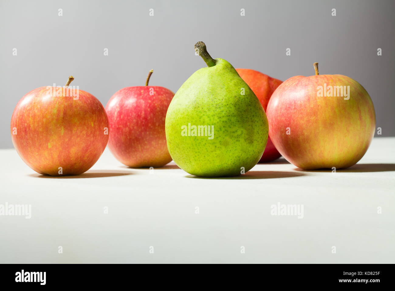 Close up on fruit composition- pear and apples Stock Photo - Alamy