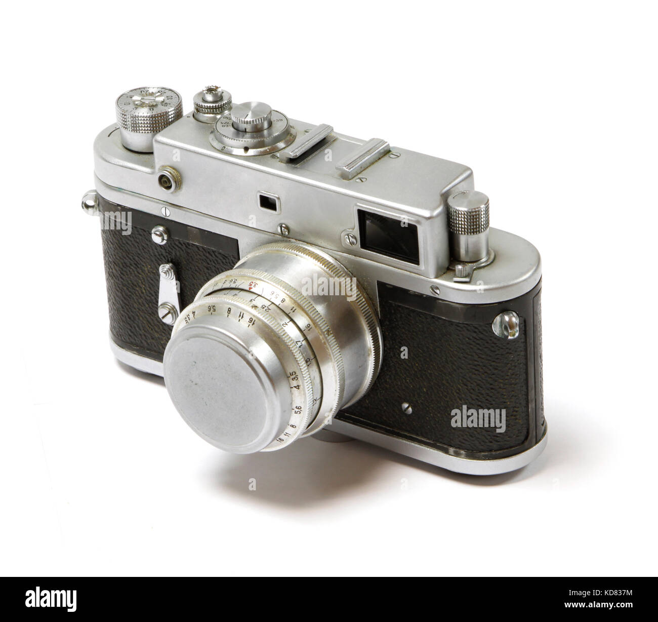 old analog russian photo camera. Front view Stock Photo - Alamy