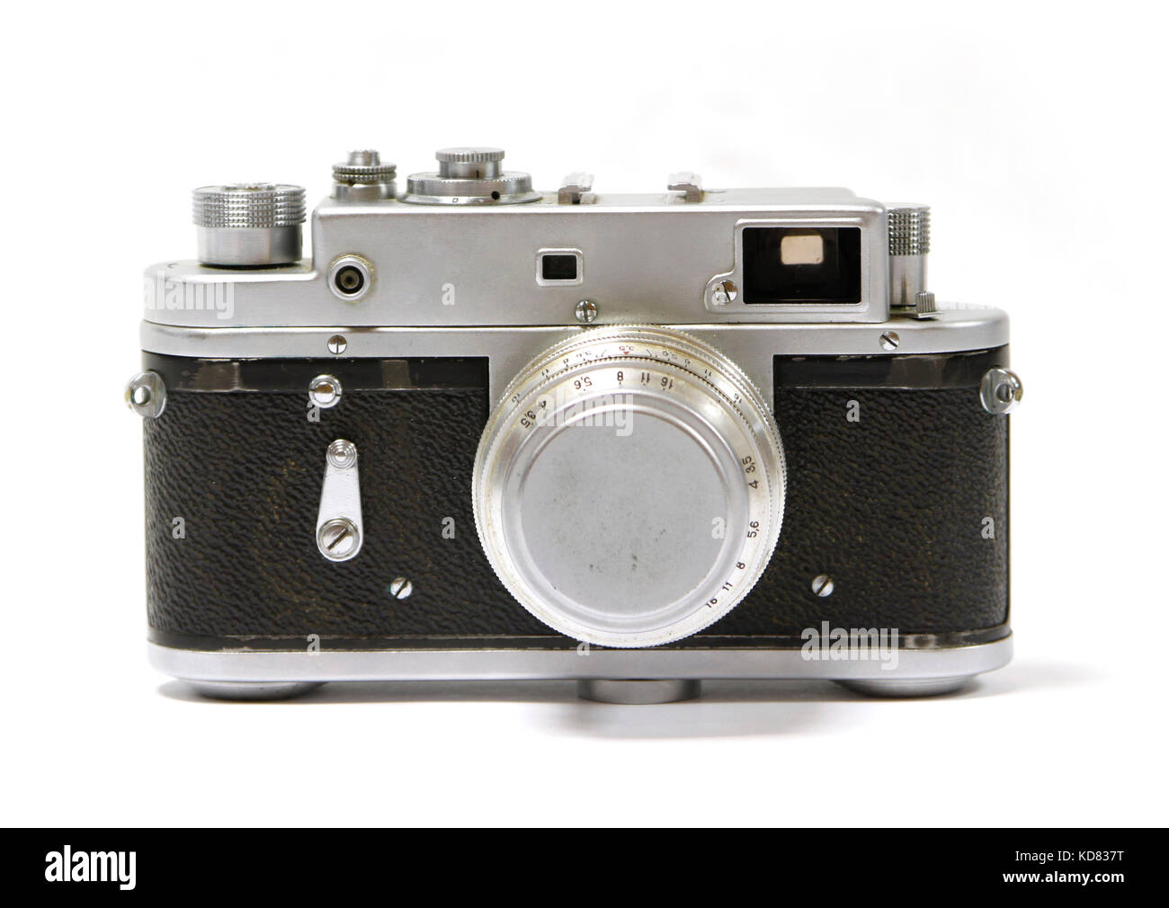 old analog russian photo camera. Front view Stock Photo - Alamy