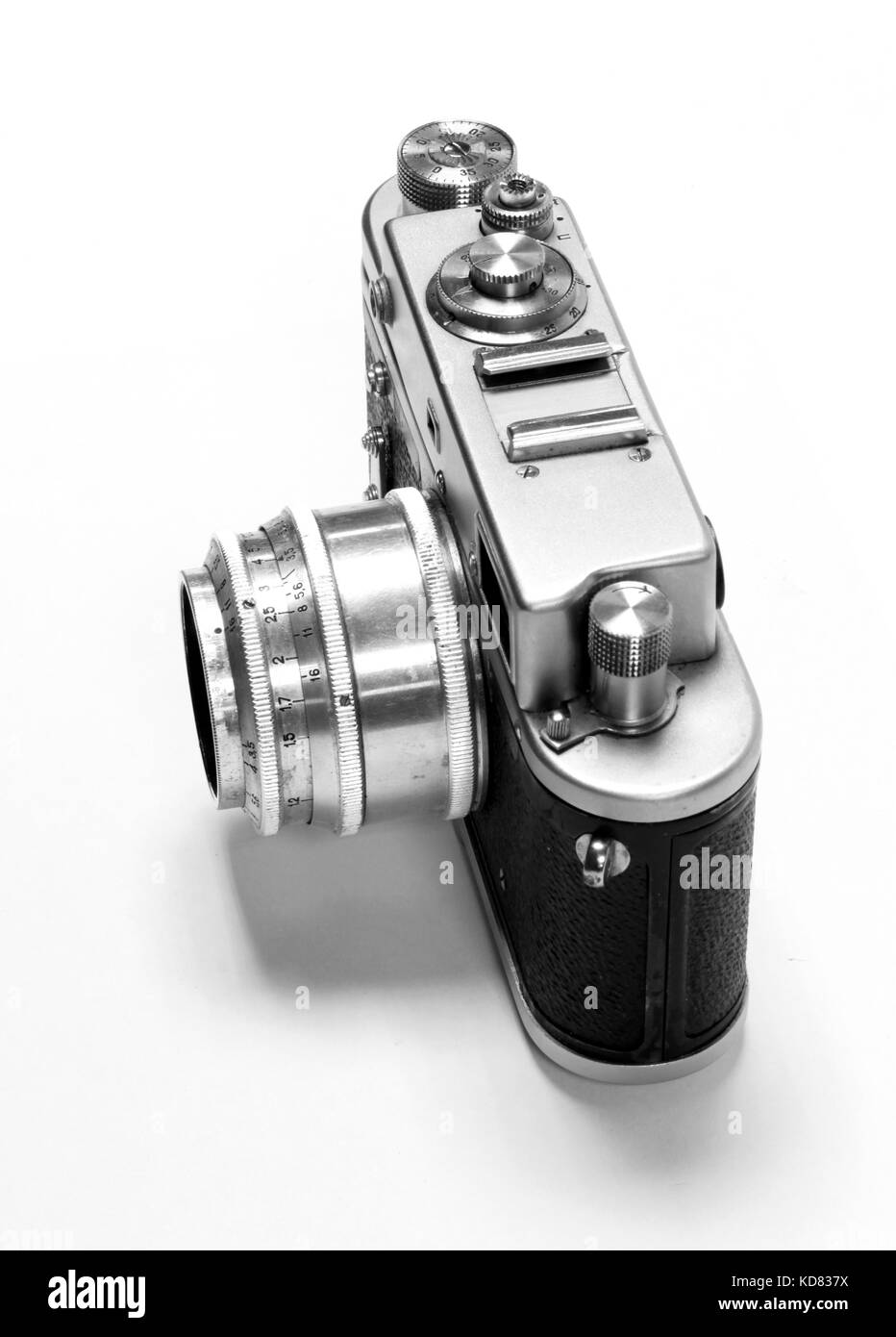 old analog russian photo camera. Front view Stock Photo - Alamy
