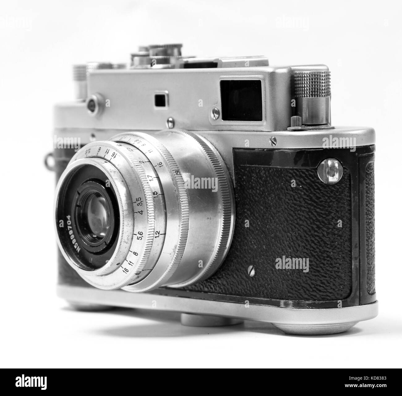 old analog russian photo camera. Front view Stock Photo - Alamy