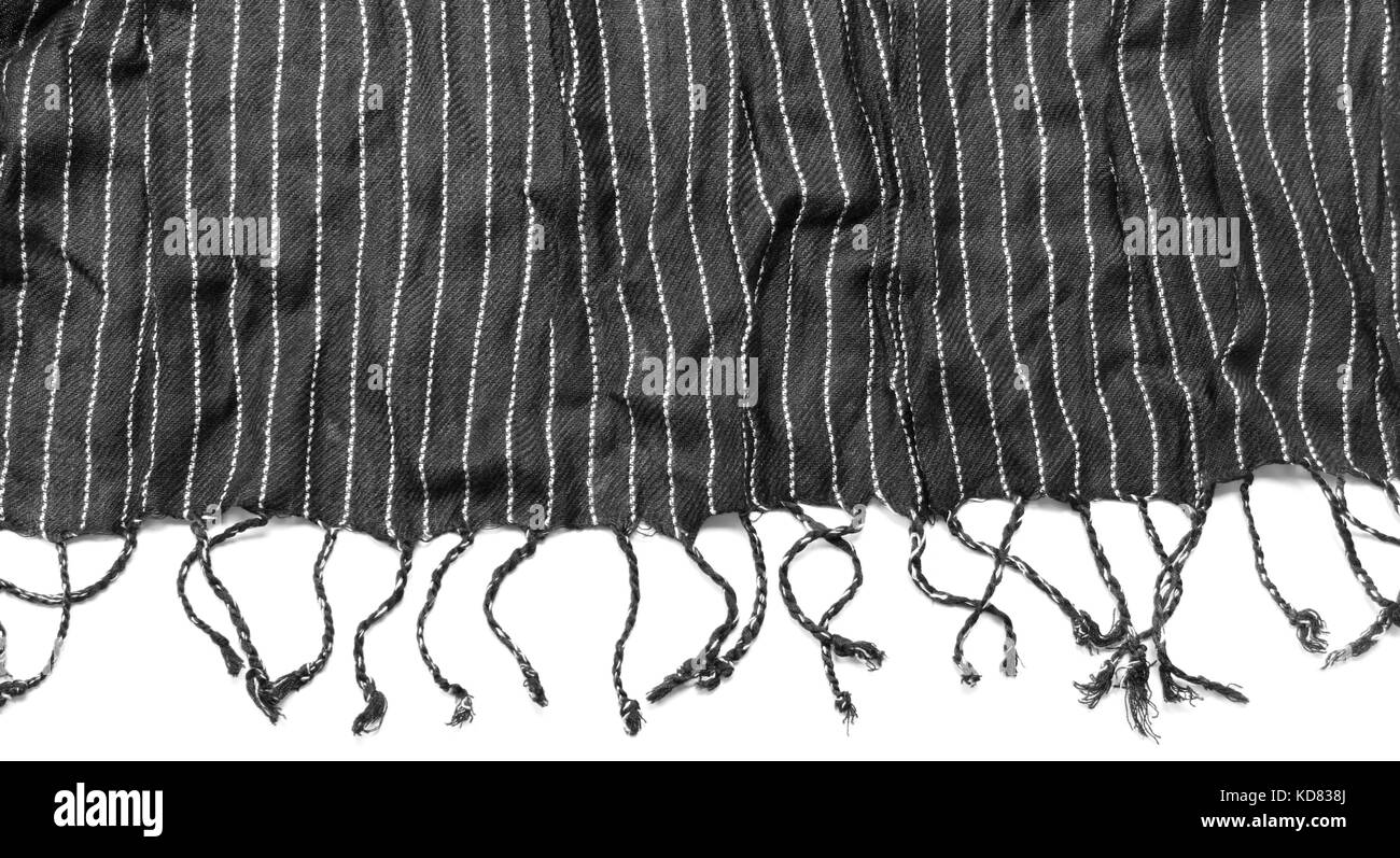 Striped scarf Black and White Stock Photos & Images - Alamy