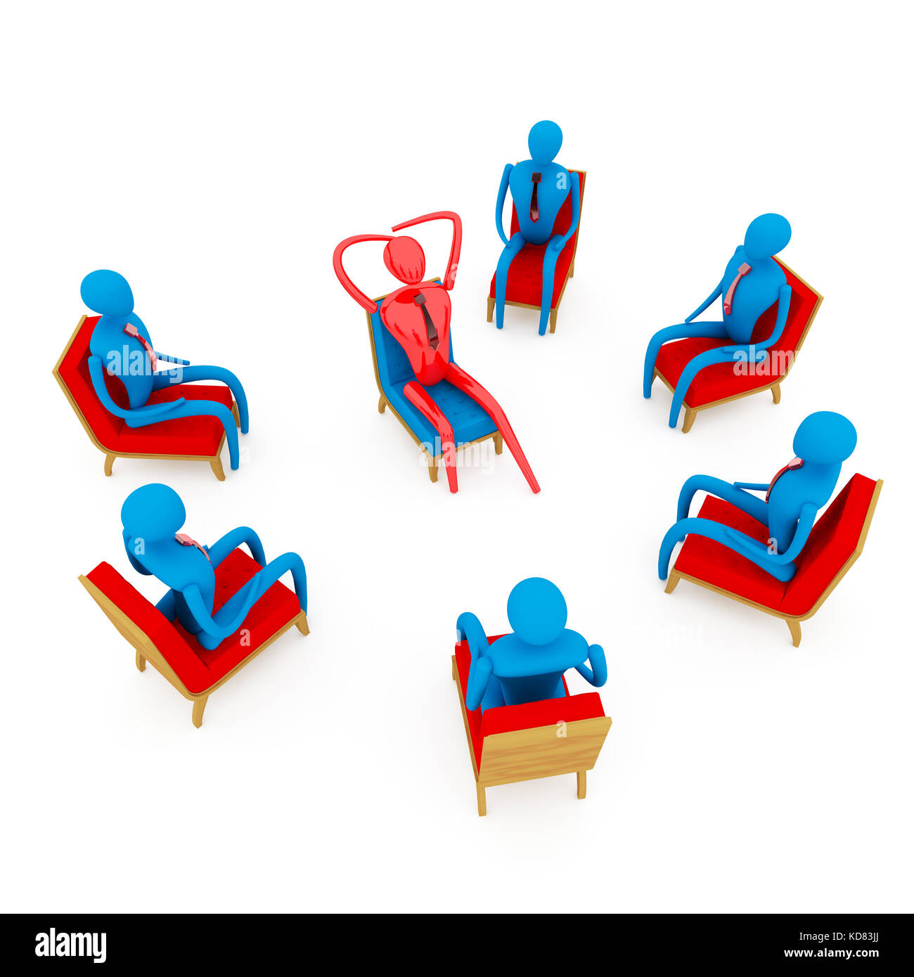 Business meeting. Leader relaxing Stock Photo - Alamy