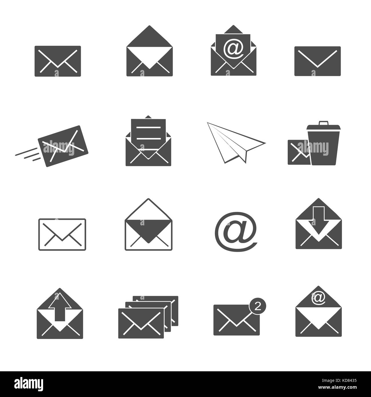 Book envelope icon Black and White Stock Photos & Images - Alamy