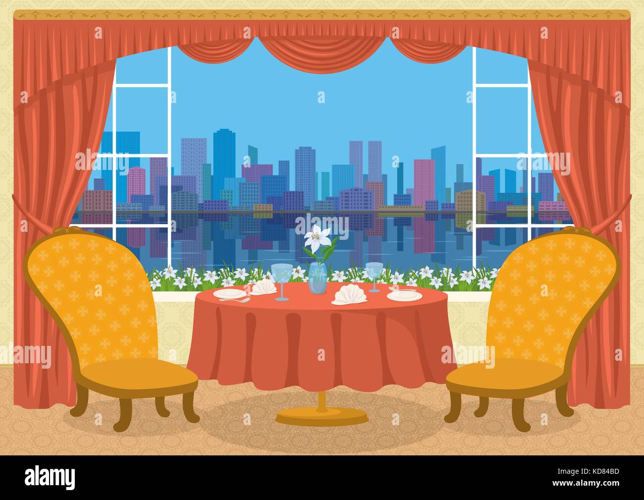Restaurant city lifestyle Stock Vector Images - Alamy