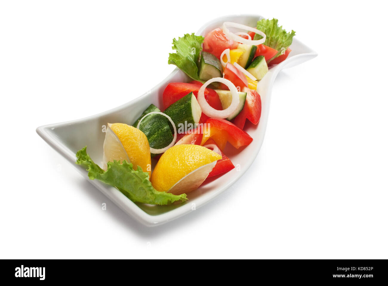 Vegetable Salad isolated on white background Stock Photo - Alamy