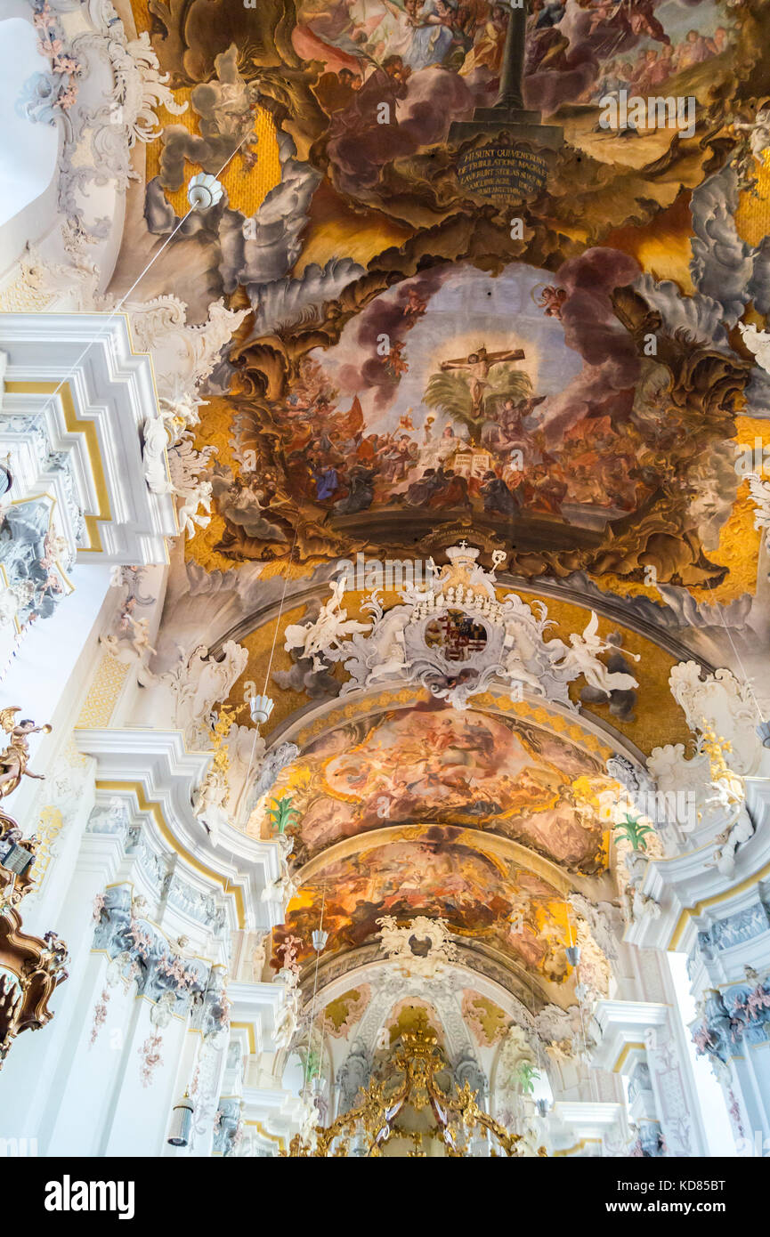 Nave ceiling painting by Christoph Thomas Scheffler, St. Paulinskirche ...