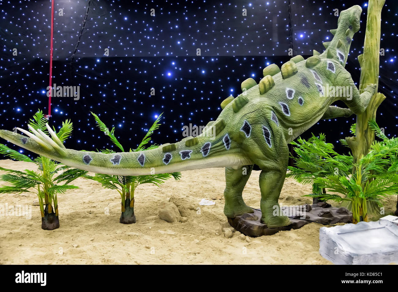realistic of beautiful dinosaur model in the theme park in Thessaloniki ...