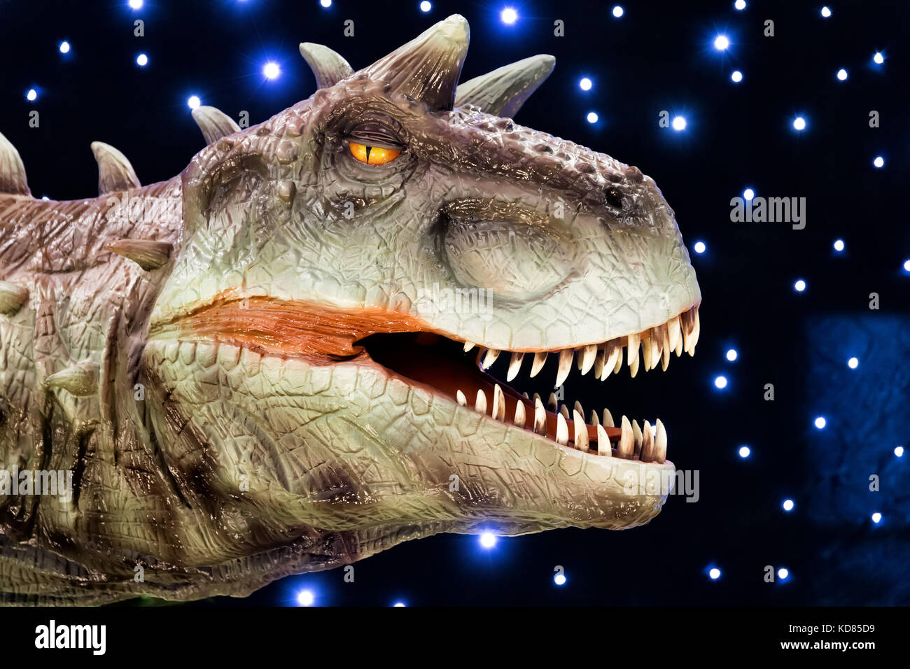 realistic of beautiful dinosaur model in the theme park in Thessaloniki ...