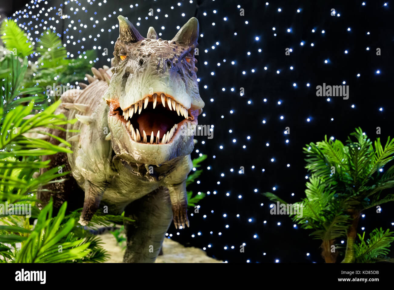 realistic of beautiful dinosaur model in the theme park in Thessaloniki ...