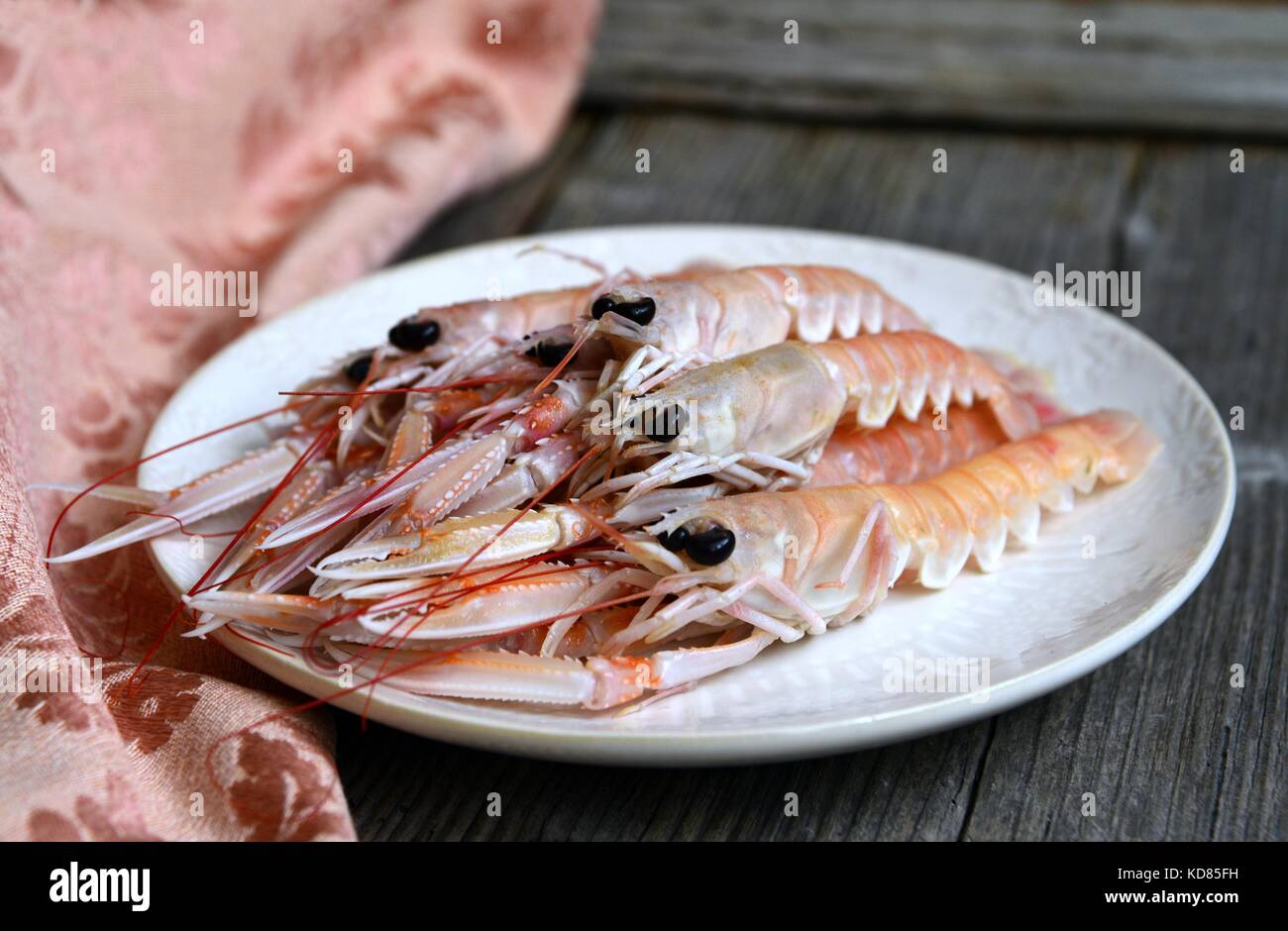 Plate of scampi Stock Photo - Alamy