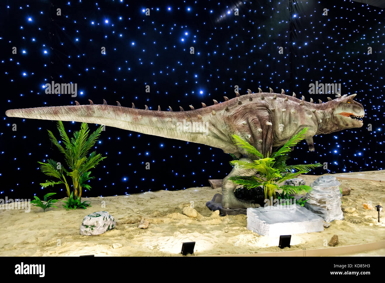 realistic of beautiful dinosaur model in the theme park in Thessaloniki ...