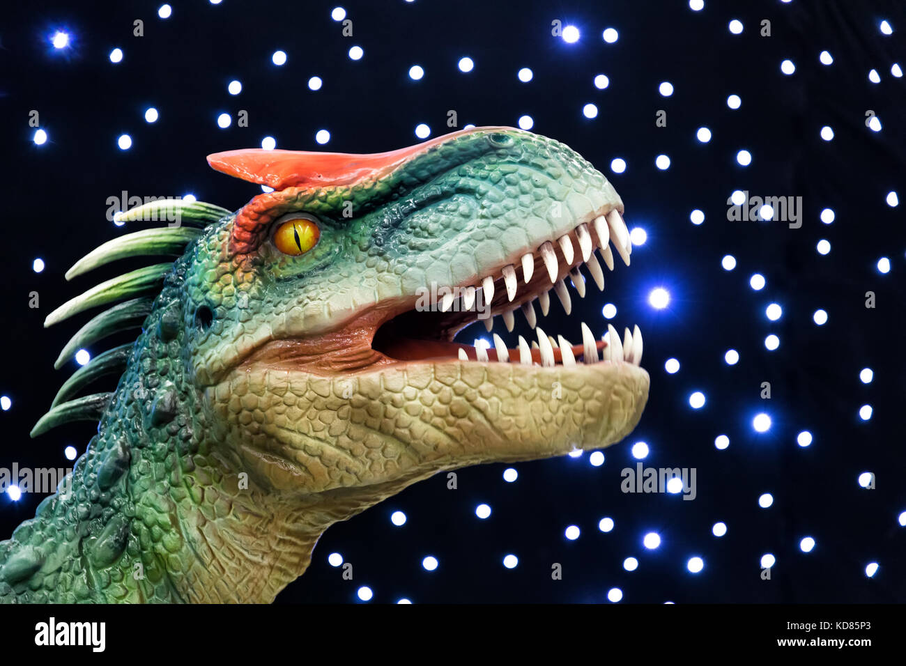 realistic of beautiful dinosaur model in the theme park in Thessaloniki ...