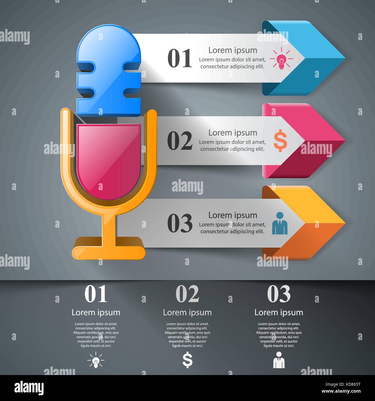 Business illustration - microphone infographic Stock Vector Image & Art ...