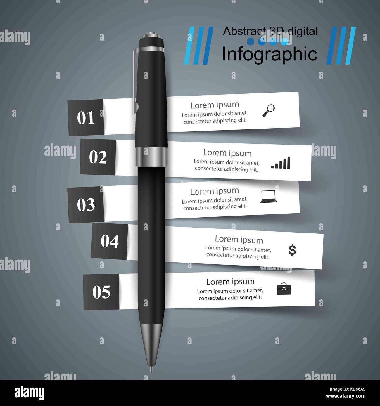 Business Infographics. Pen icon Stock Vector Image & Art - Alamy