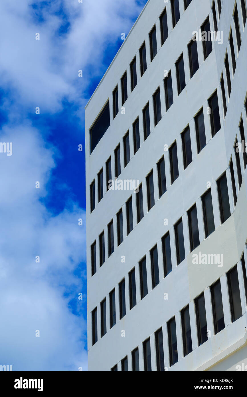 Square Windows on a White Sandstone Building in Bermuda Stock Photo - Alamy