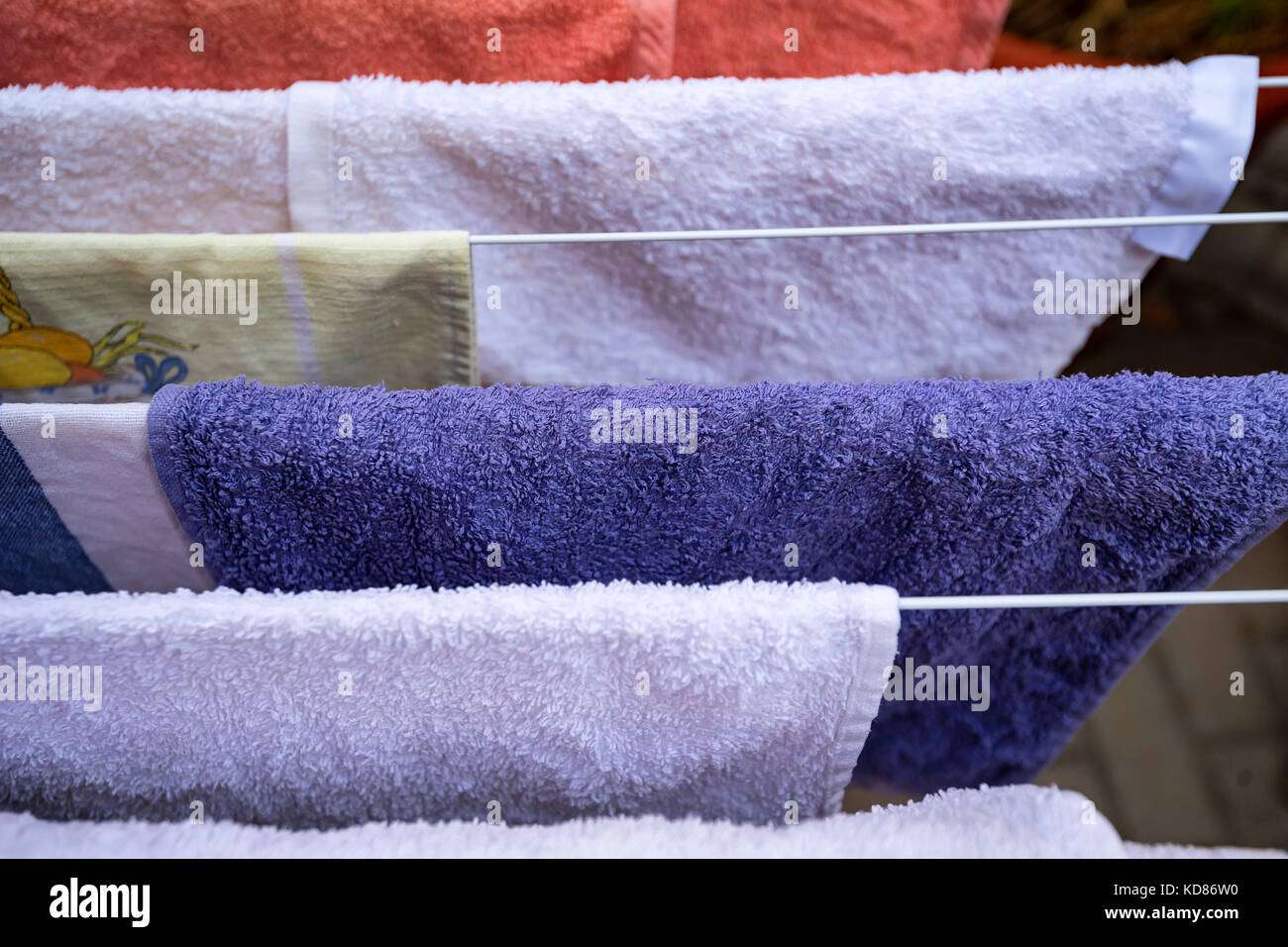 Material hanging up to dry hi-res stock photography and images - Alamy