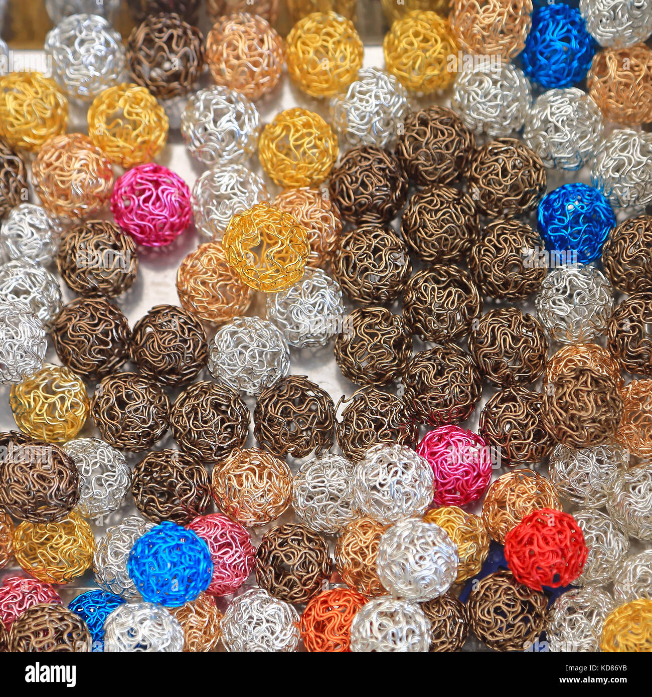 Colorful Decorative Pendants Made From Metal Wire Knick Knack Stock ...