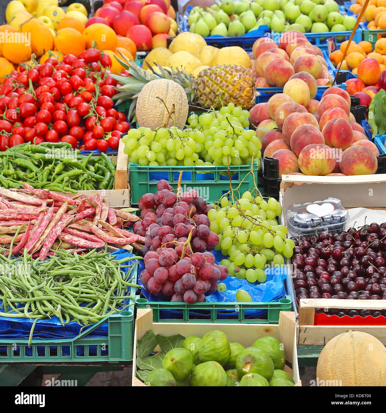 Fruits and Vegetables at Market Stall in Italy Stock Photo - Alamy