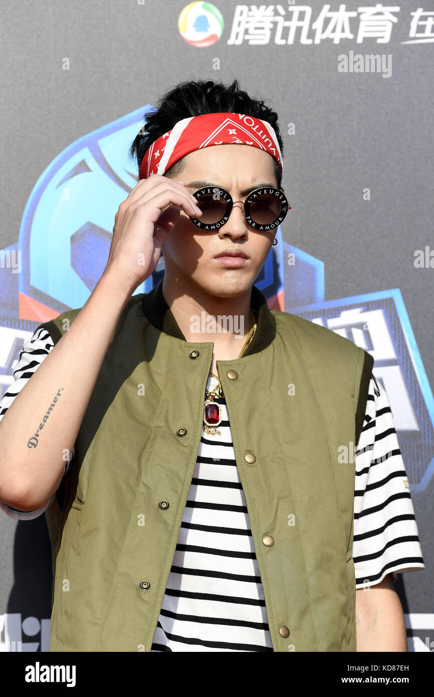 Chinese singer and actor Kris Wu or Wu Yifan poses at the Super Penguin ...