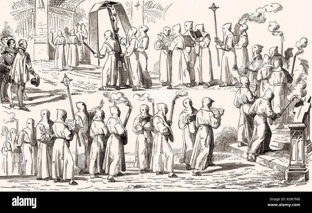 Christian Holy Week procession, 10th century Stock Photo - Alamy