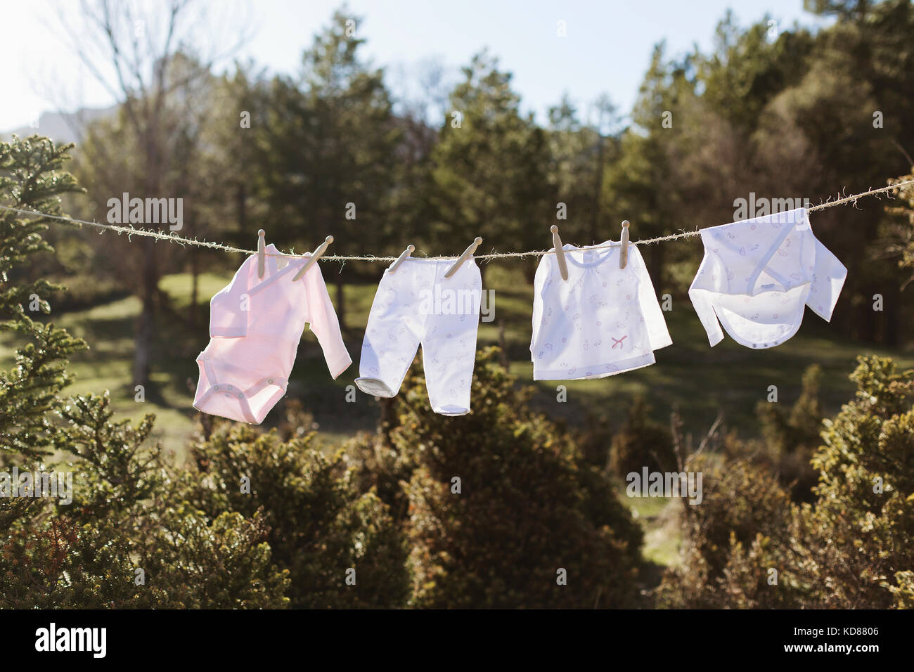 Laundry hanging on a line hi-res stock photography and images - Alamy