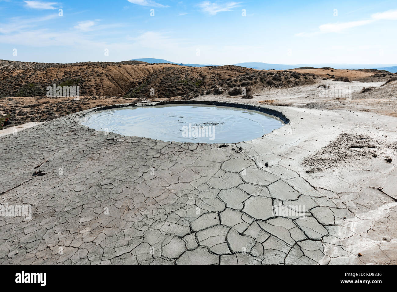 Hills of mud volcanoes Stock Photo - Alamy