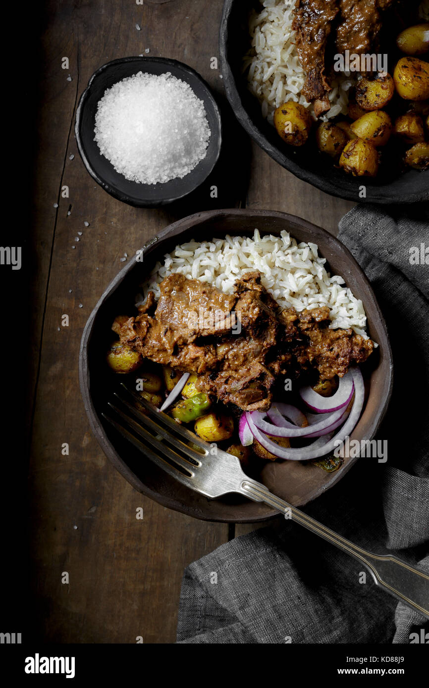 Goat Rogan Josh Indian Curry Stock Photo - Alamy