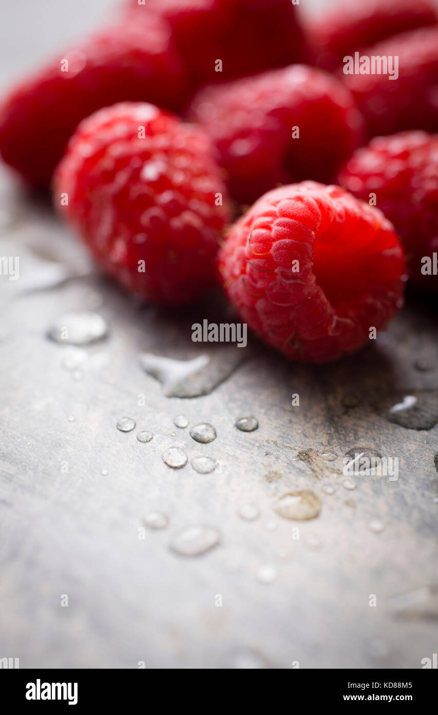 Raspberry macro shot Stock Photo - Alamy