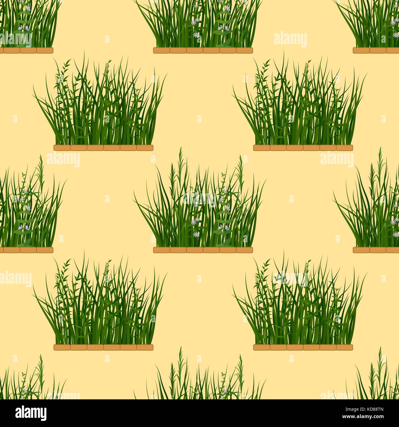 Grass and Flowers, Seamless Stock Vector Image & Art - Alamy