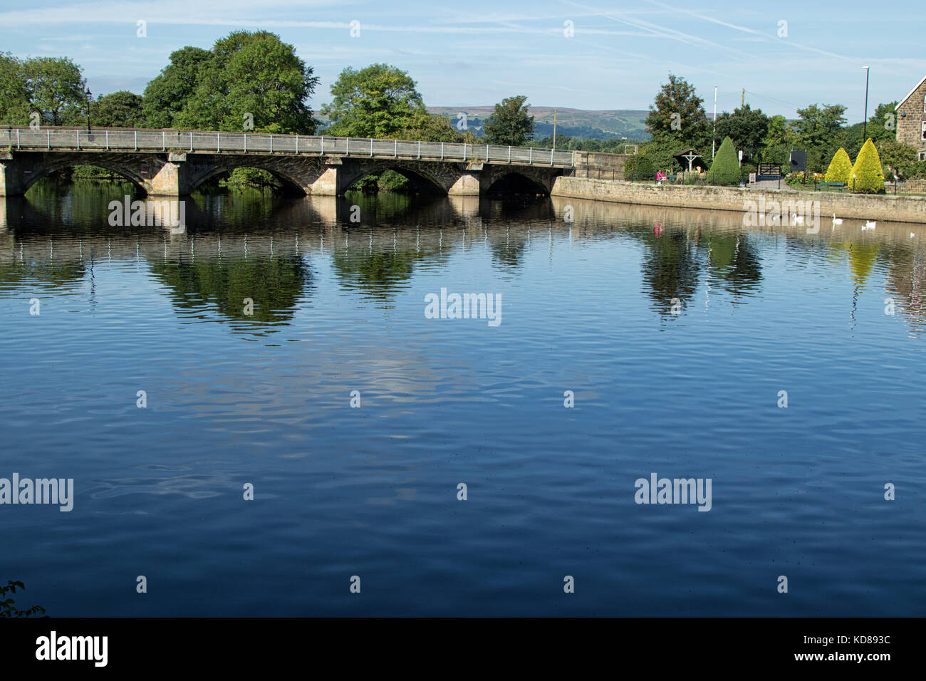 Bridge Arch Over the River Wharfe in Otley,West Yorkshire,England,UK ...